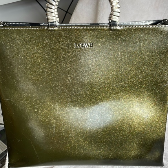 Loewe | Bags | Loewe 2way Authentic With Silver Snake Bone Handle ...